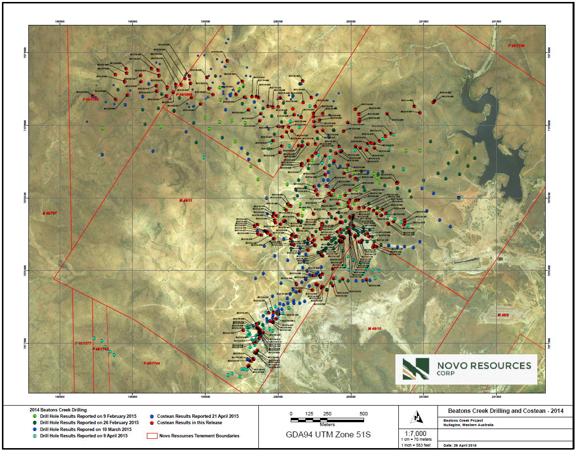 Costean Results Return Up To 69 Gpt At Novo's 100% Controlled Beatons ...